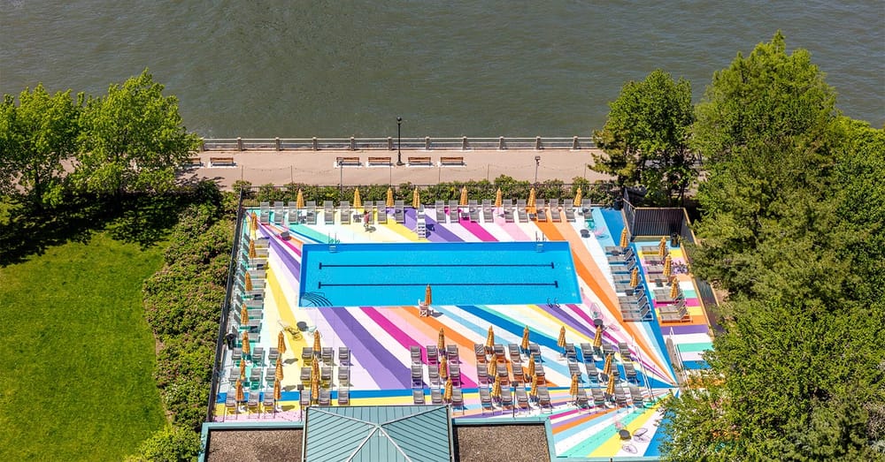 The Dazzlingly Colorful Manhattan Park Pool is Back for the Summer ...