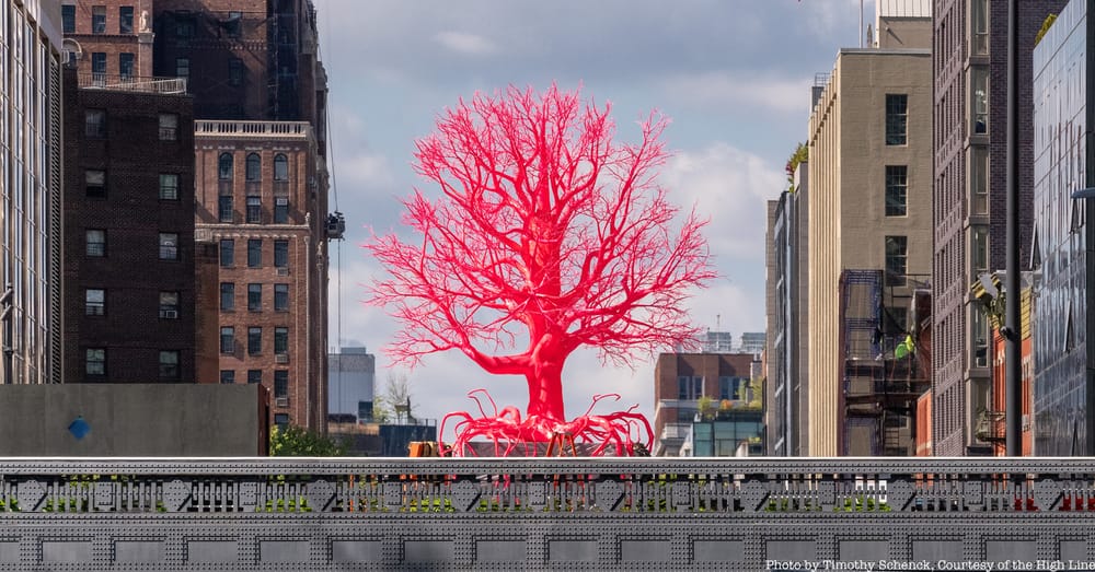 A Blazing Red Tree Sculpture Has Sprouted on the High Line - Untapped ...