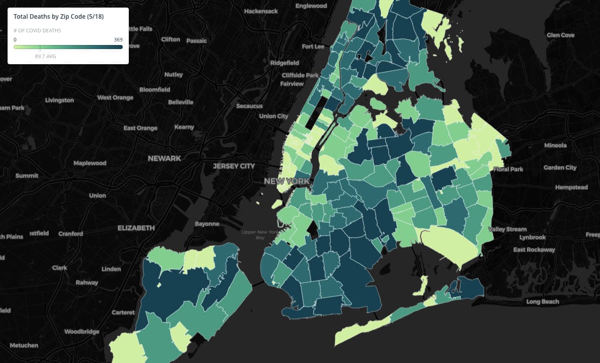 Interactive Map of Coronavirus Deaths in NYC by Zip Code - Untapped New ...