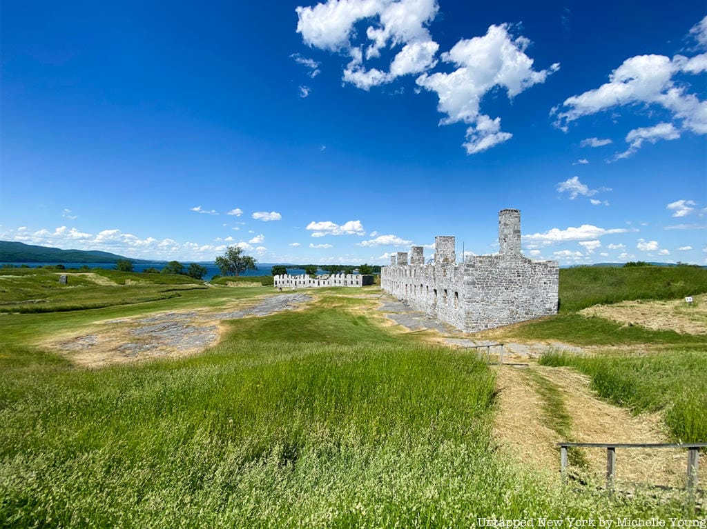 The Abandoned Fort at Crown Point State Historic Site on Lake Champlain ...