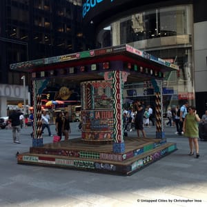 Street Artists FAILE Bring Painted Wooden Canopy to Times Square ...